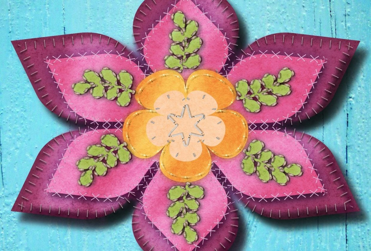 Felt Flower illustration | Skillshare Student Project