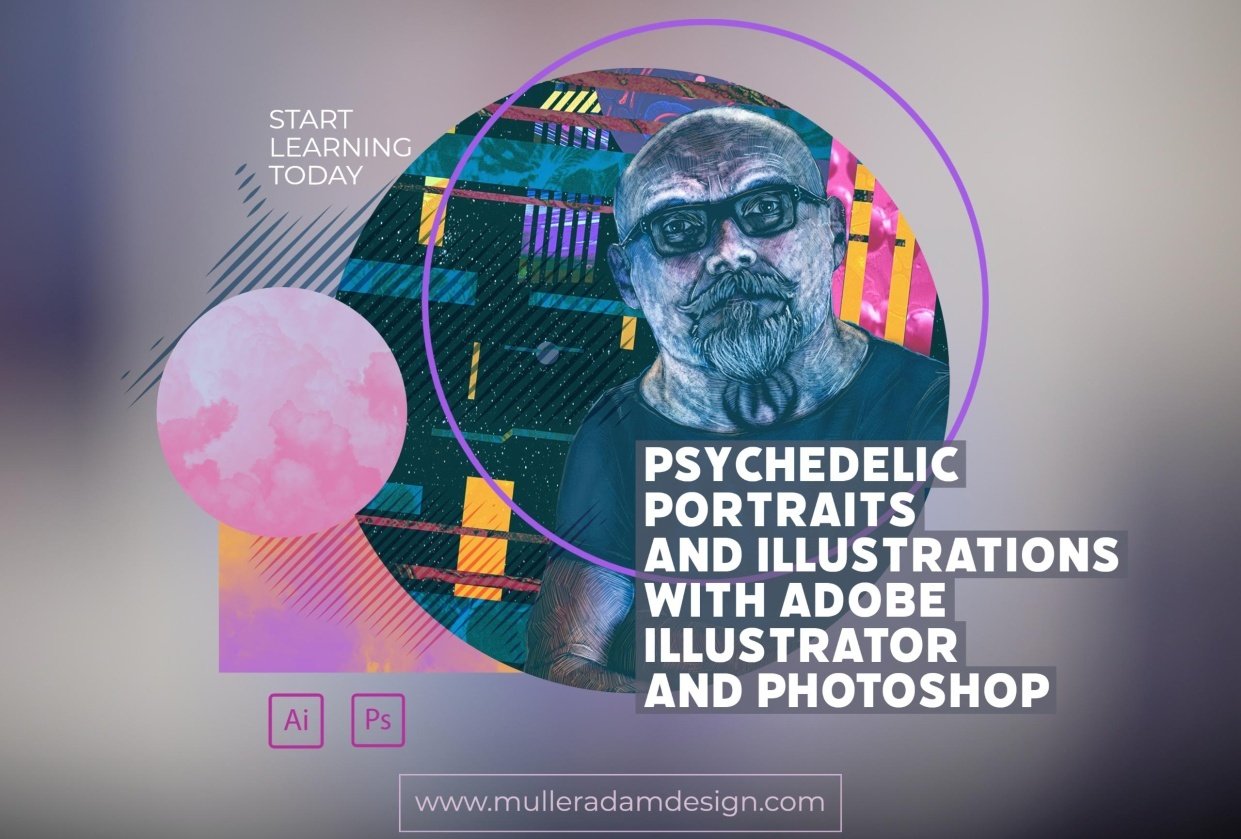 Psychedelic portraits and illustrations with Adobe Illustrator and Photoshop | Skillshare ...