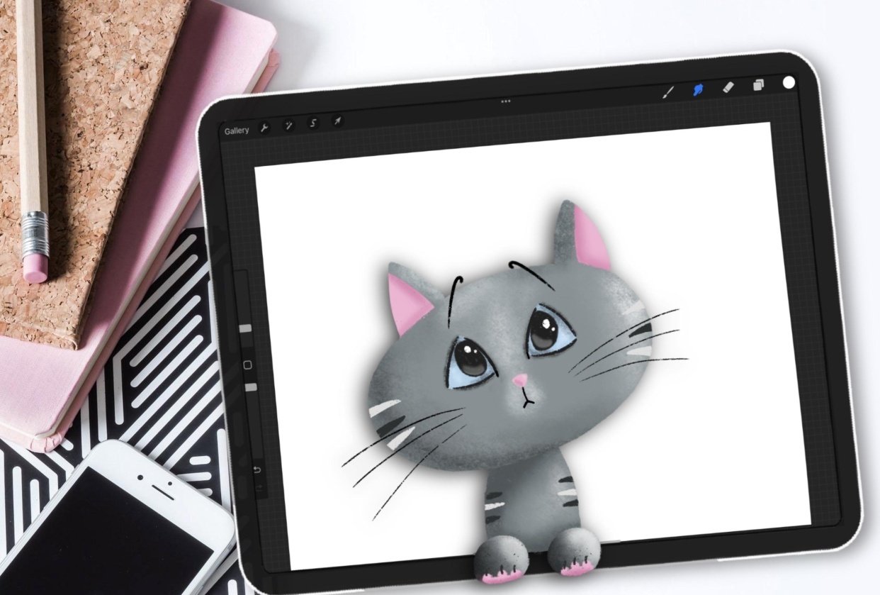 Cat coming out of the iPad | Skillshare Student Project