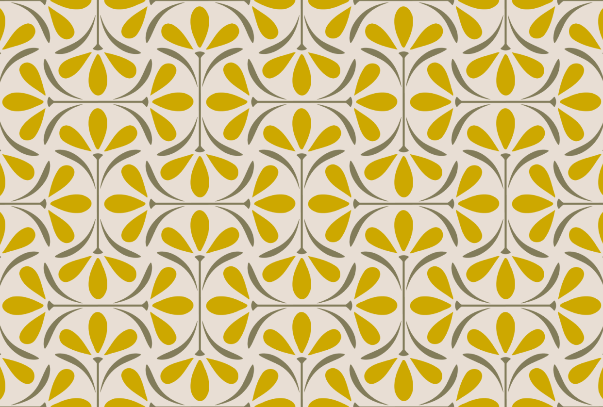 Variation on the simple retro floral pattern | Skillshare Student Project