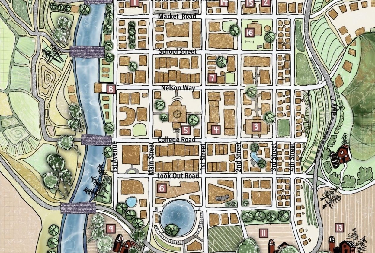 Fictional Town Map | Skillshare Student Project
