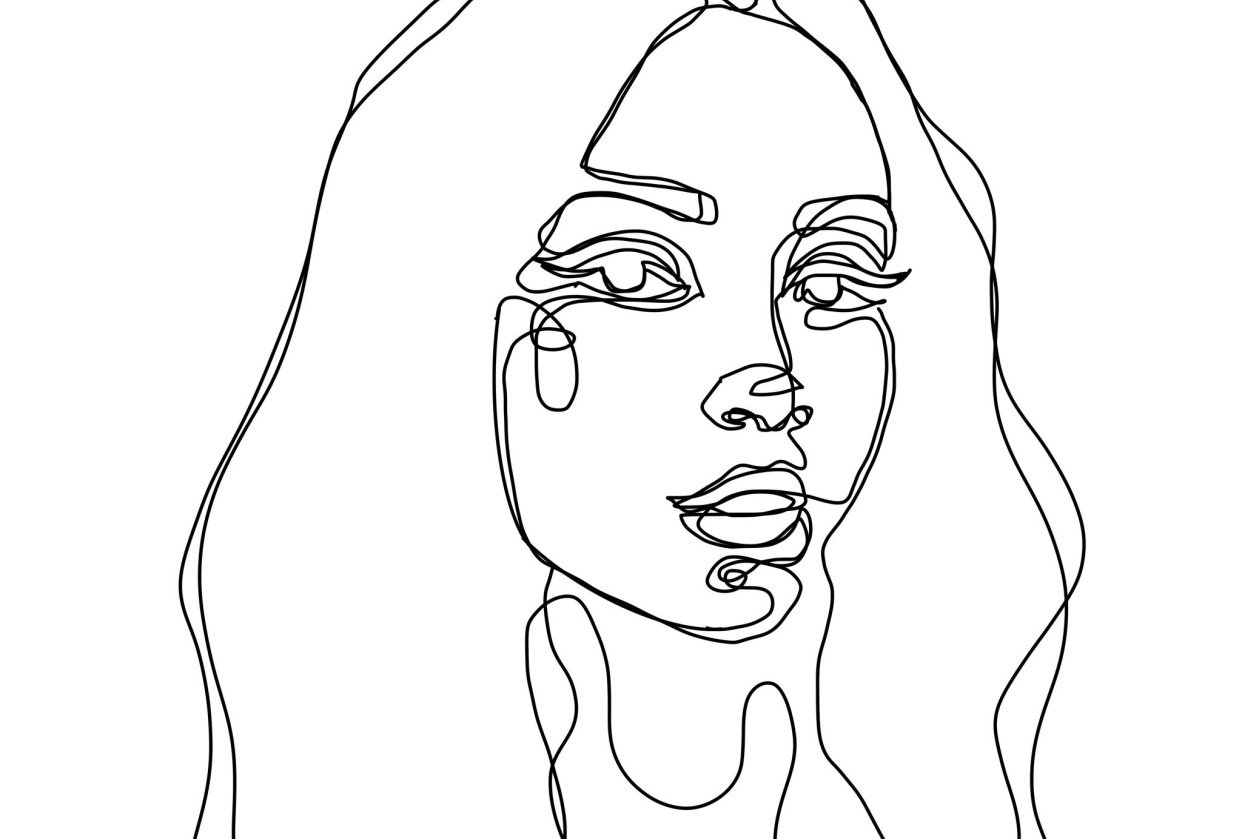 abstract one-line face drawing | Skillshare Student Project
