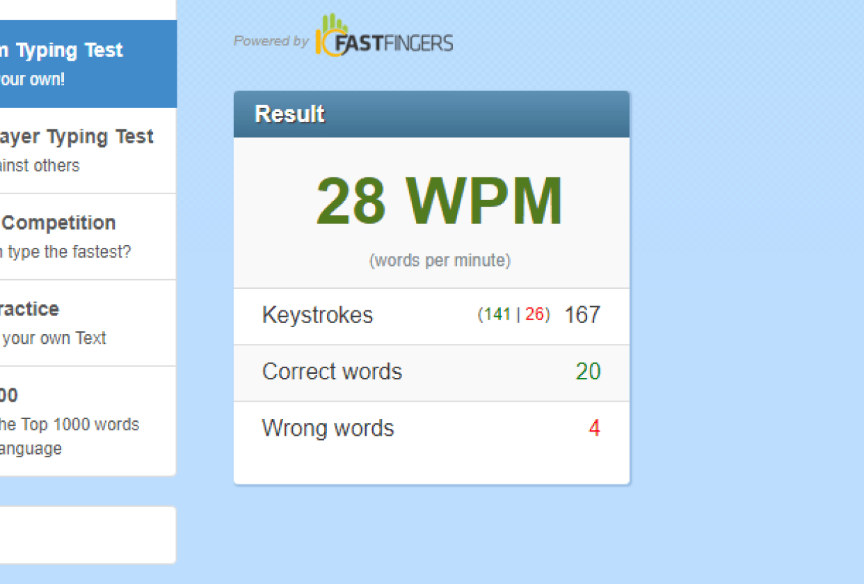typing Speed at first | Skillshare Student Project