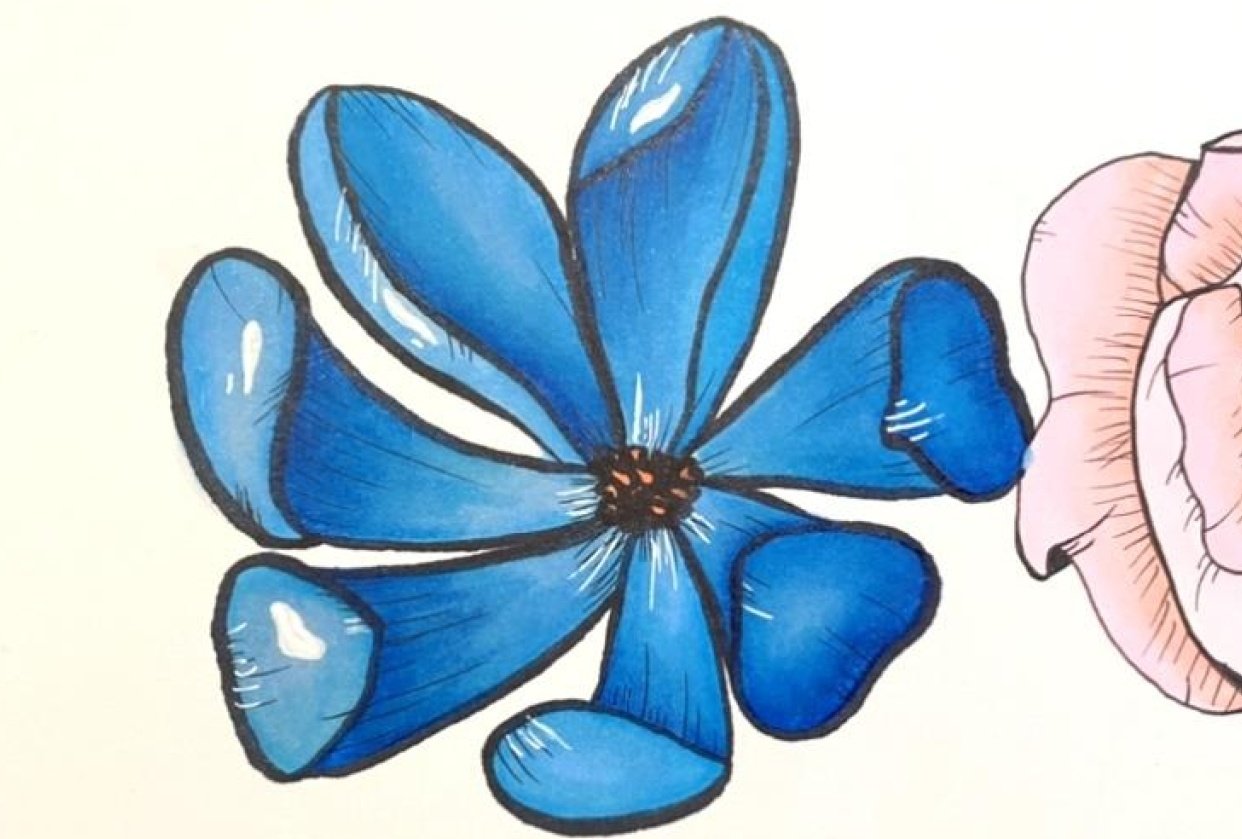 Blue Flower | Skillshare Student Project