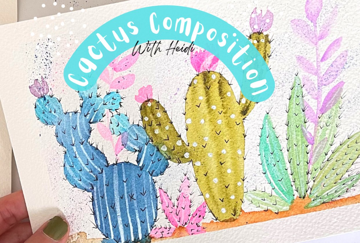 SAMPLE PROJECT: BOHO CACTUS COMPOSITION | Skillshare Student Project