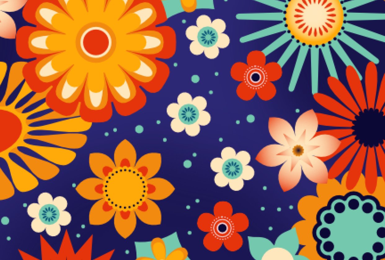 Seventies repeat patterns | Skillshare Student Project