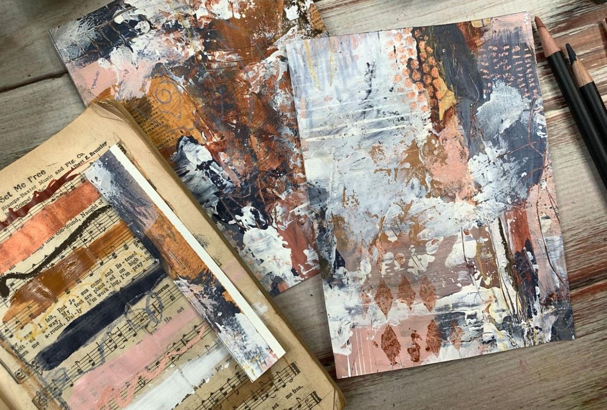 Abstract Painting Adventures - Adding collage elements in your work ...