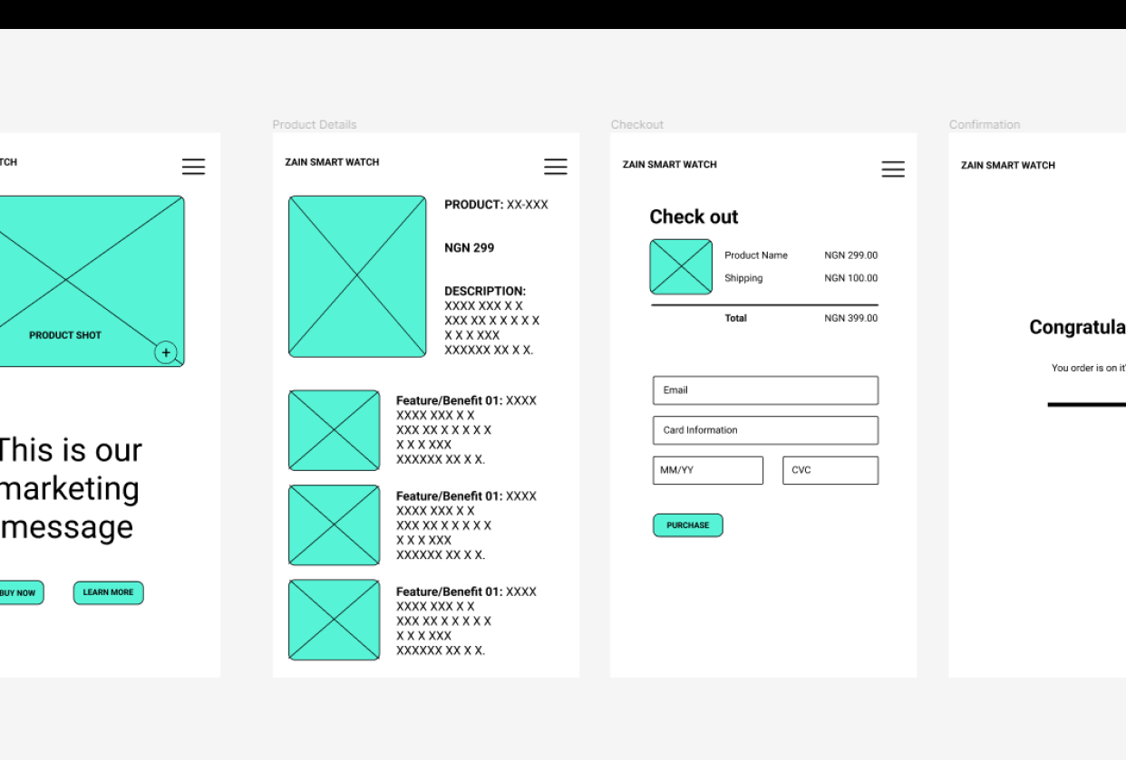 Wireframe homework | Skillshare Student Project