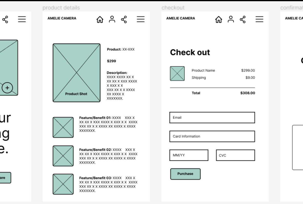 Class project: brief and wireframe with icons | Skillshare Student Project