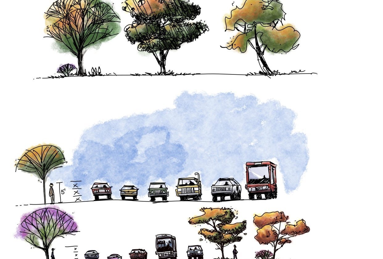 Trees and cars practice | Skillshare Student Project