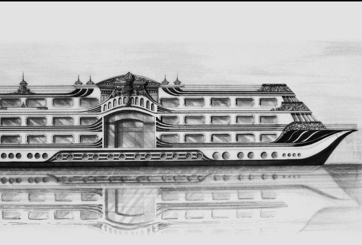 Floating Hotel-Pencils rendering | Skillshare Student Project