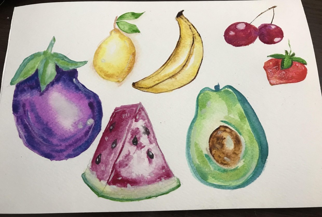 New fruits. Water colours | Skillshare Student Project