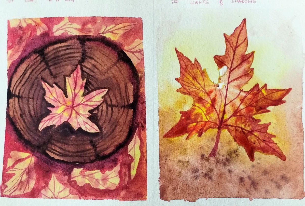 Autumn leaves painting with Vinita | Skillshare Student Project