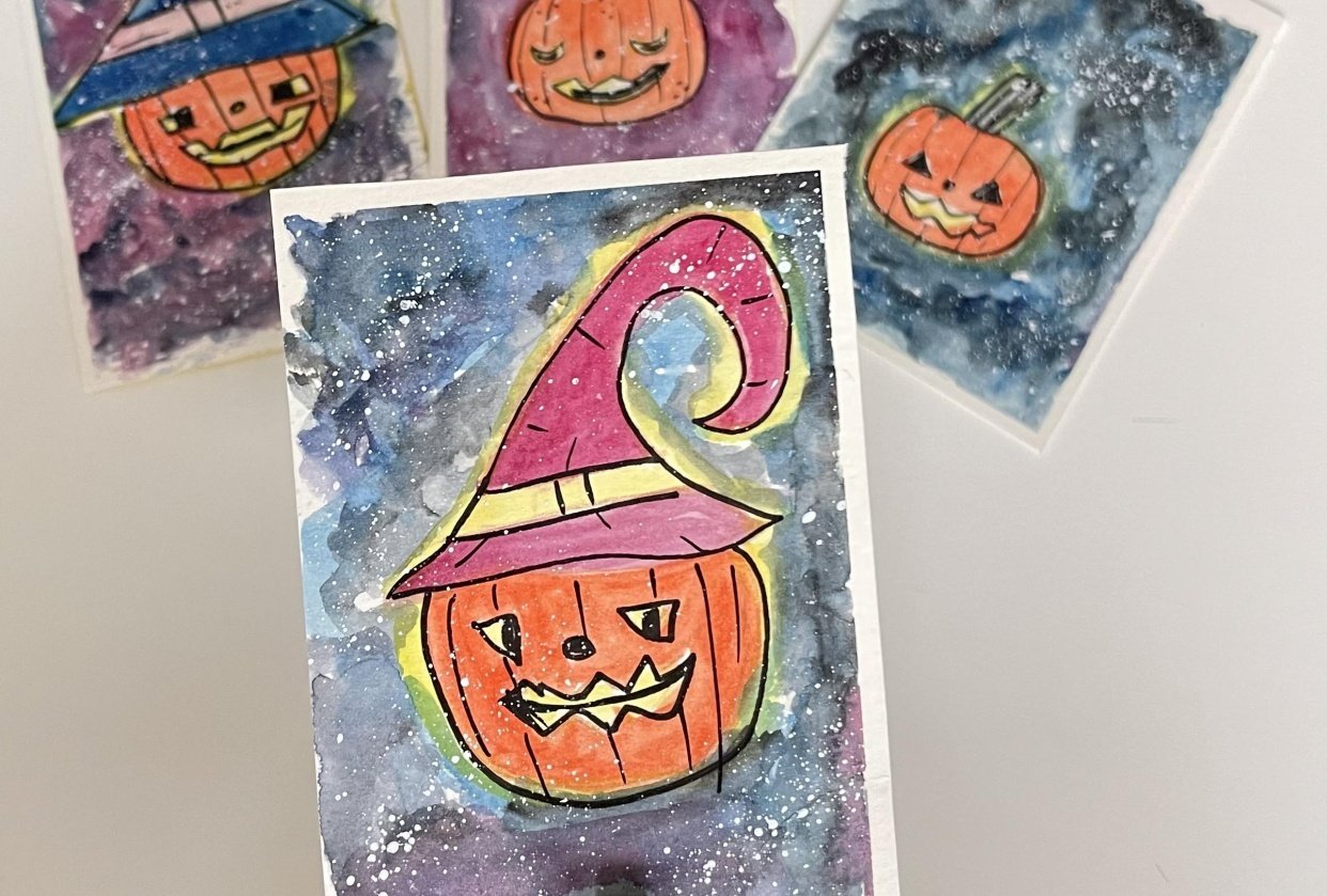 Mini halloween cards | Skillshare Student Project