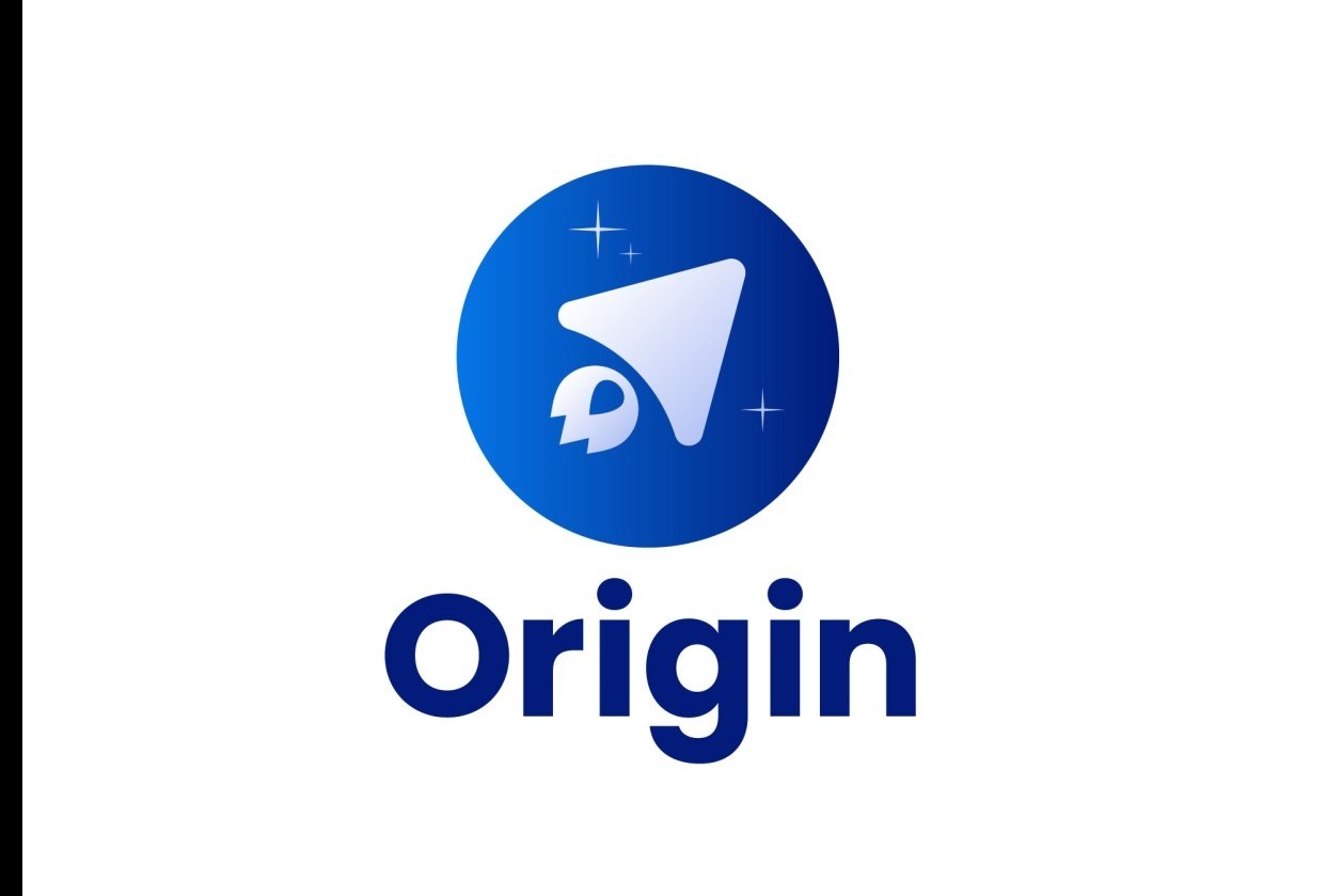 Blue gradient space logo for origin | Skillshare Student Project