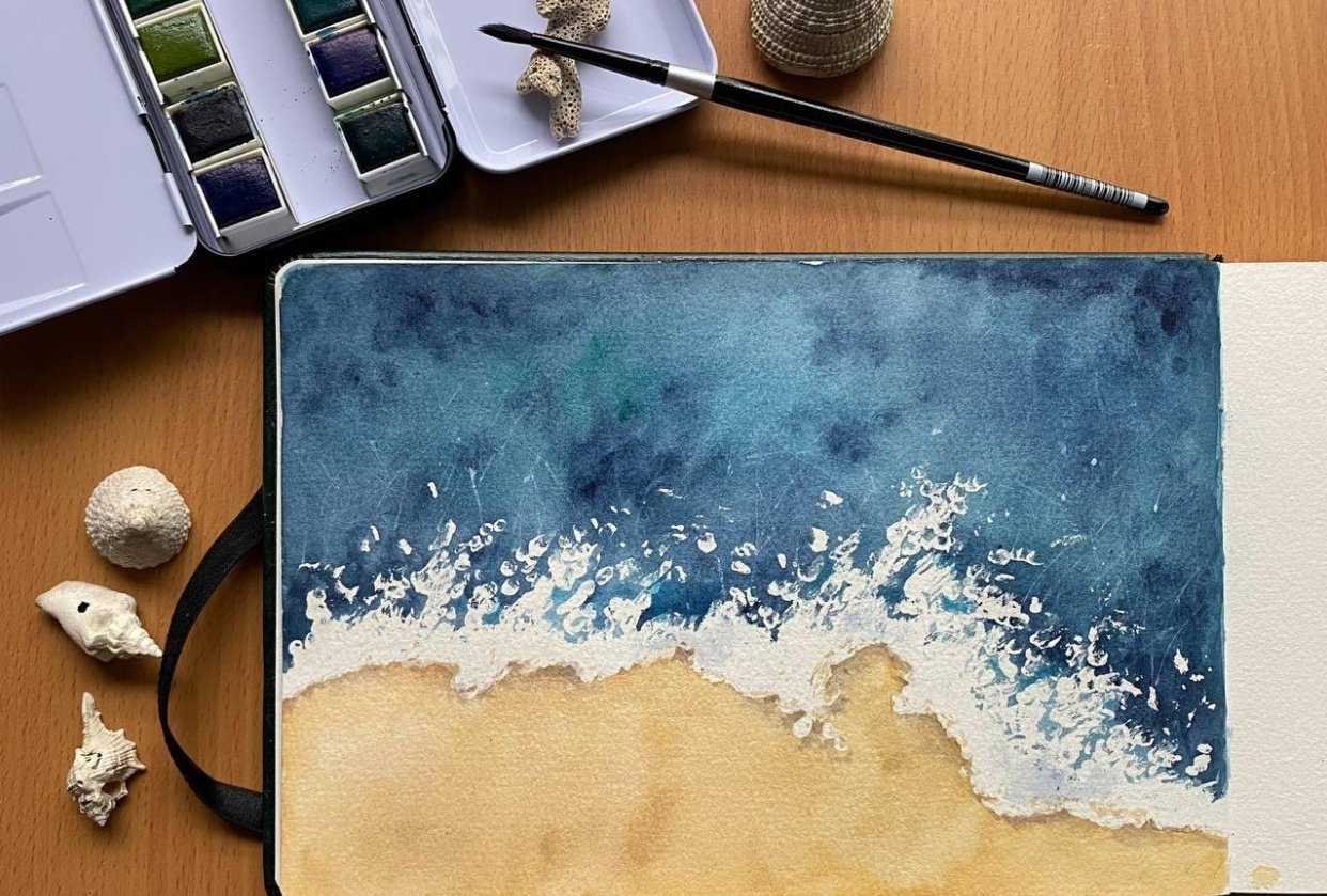 rewarding ocean waves painting | Skillshare Student Project
