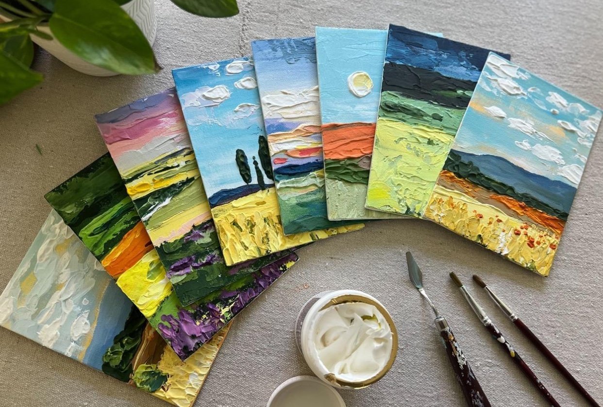 Tiny Textured Landscape Examples | Skillshare Student Project