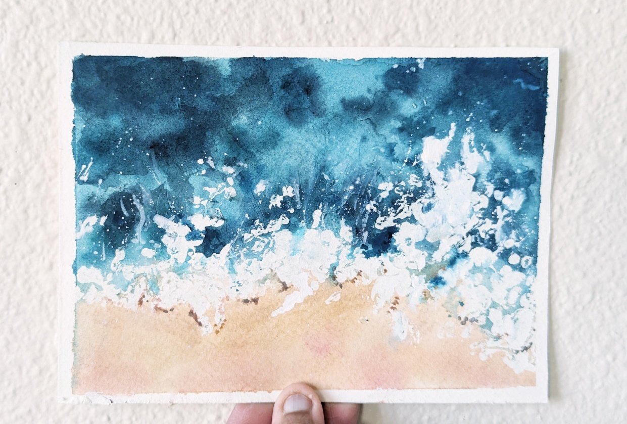 Watercolor Ocean Waves: Paint with Depth Using Tonal Value | Skillshare Student Project