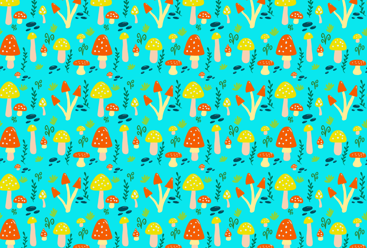 Toadstool Repeating Pattern Project | Skillshare Student Project