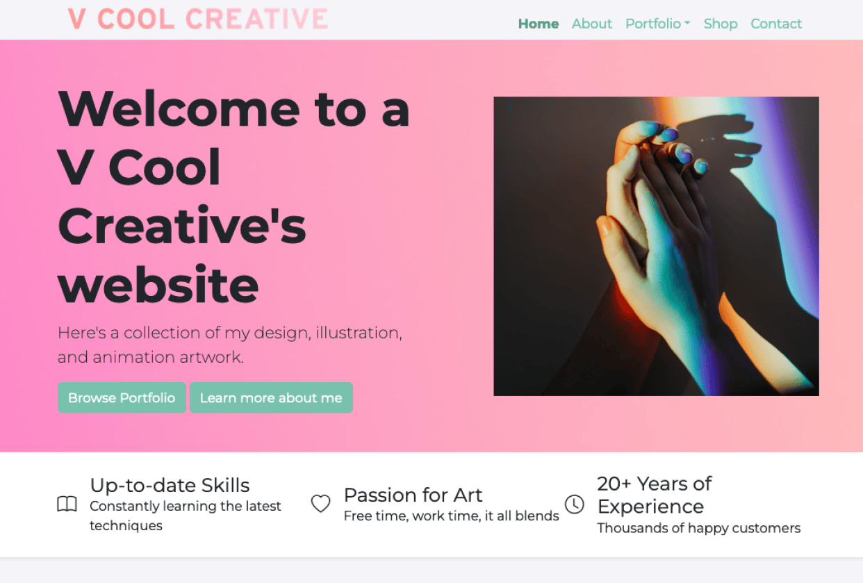 TheThumbprint Bootstrap With Javascript Skillshare Student Project