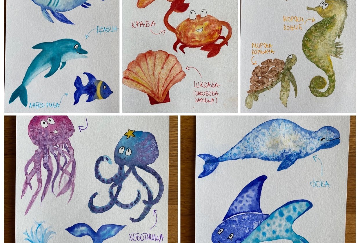 Watercolor Sea Creatures for Beginners: learn Techniques to add Texture ...