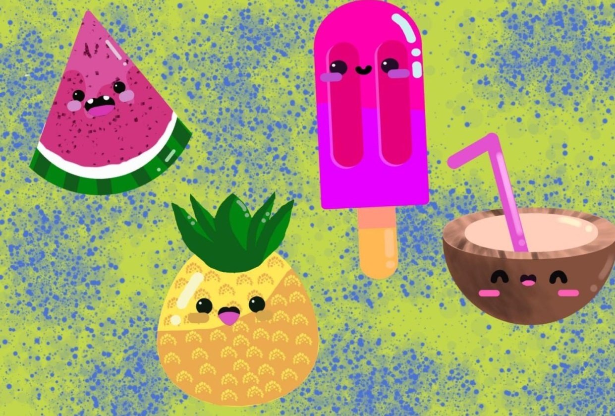 Summer food characters | Skillshare Student Project