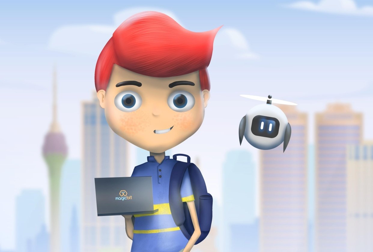 Tech Kid with his Robot | Skillshare Student Project