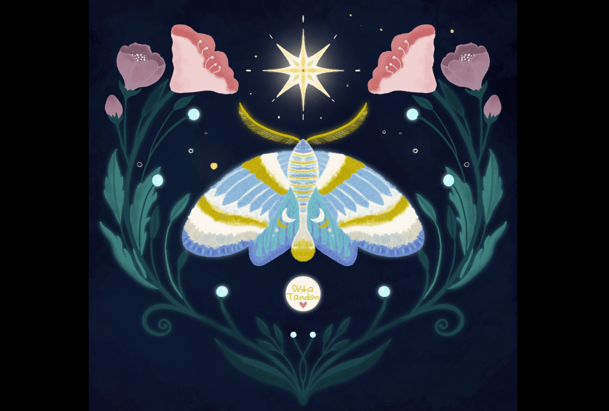 Magical moth illustration | Skillshare Student Project