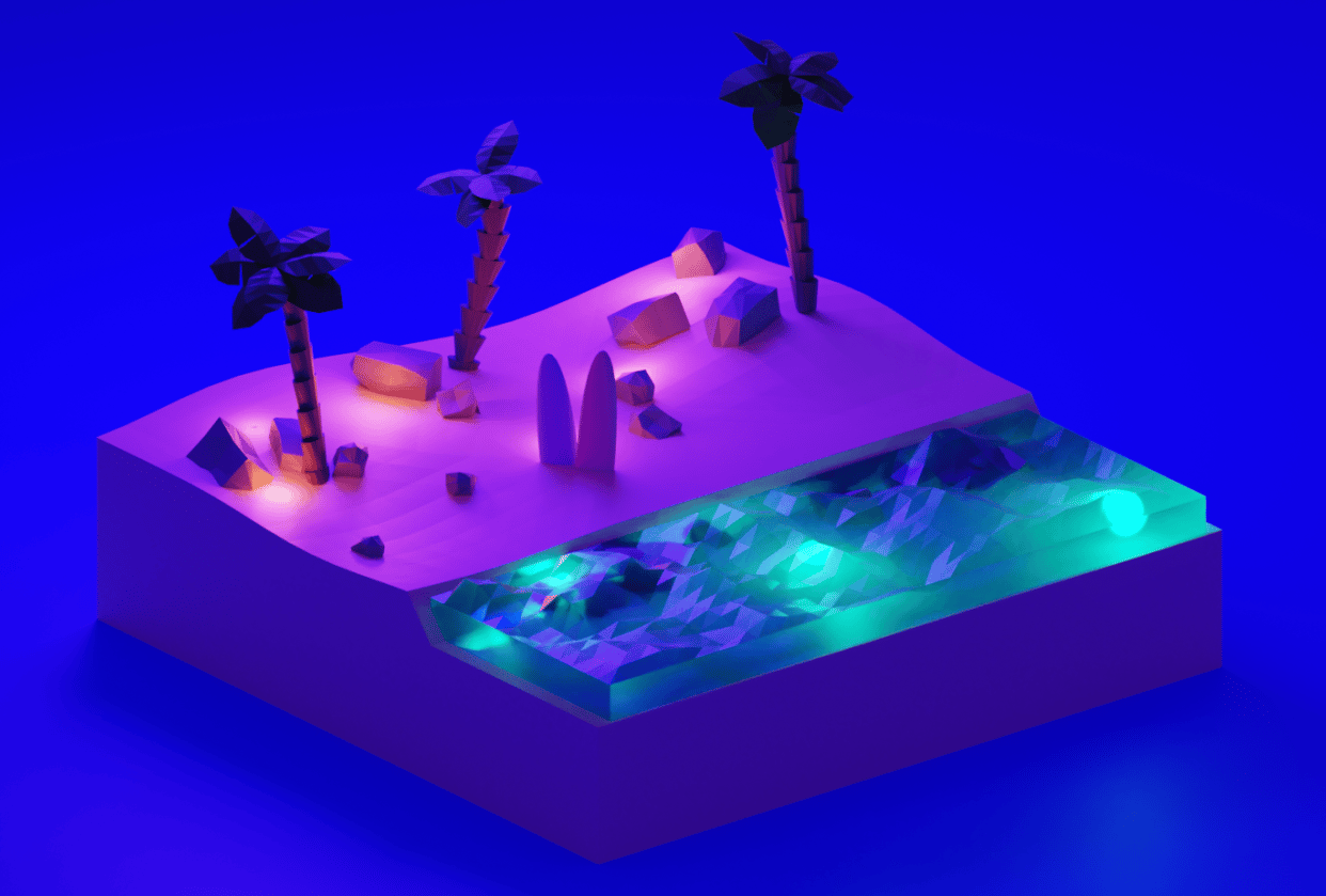 Low Poly Beach | Skillshare Student Project