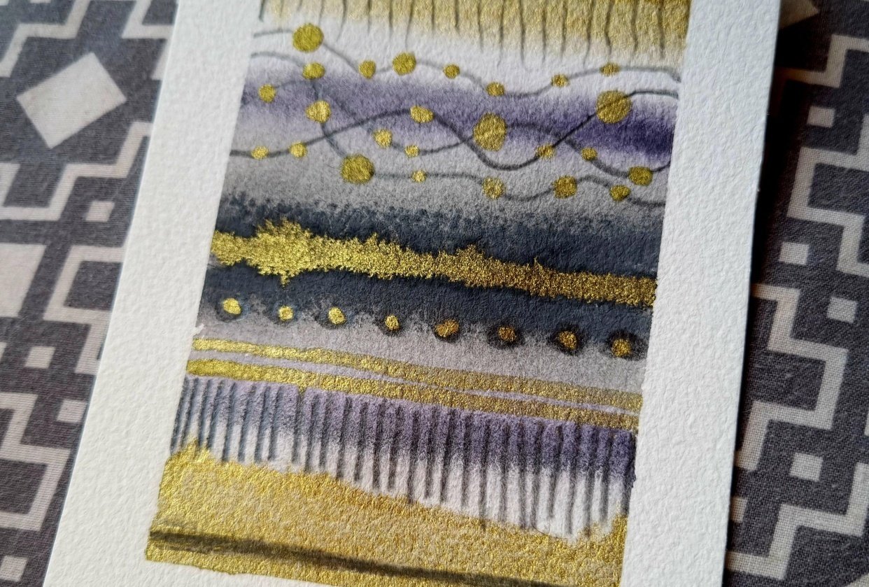 Abstract Graphite and Gold | Skillshare Student Project