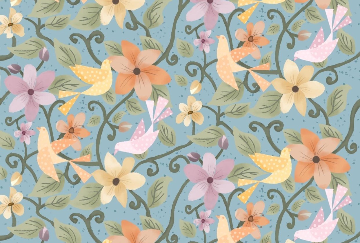 Birds in Flight Pattern | Skillshare Student Project