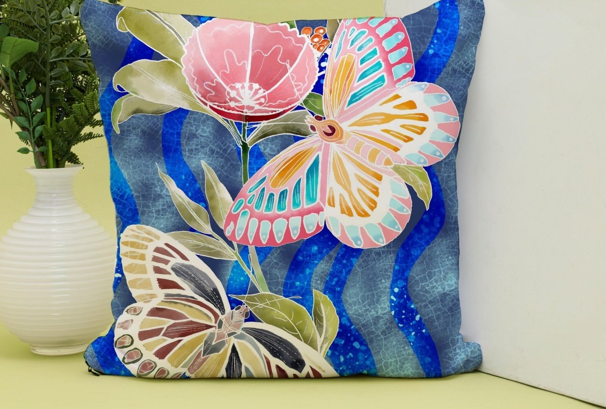 Butterfly pillow mockup | Skillshare Student Project