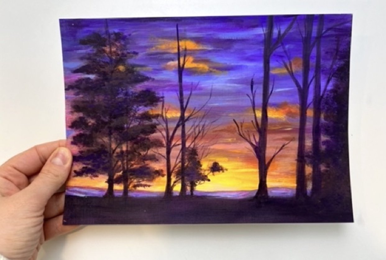 Colorful Sunset Painting | Skillshare Student Project