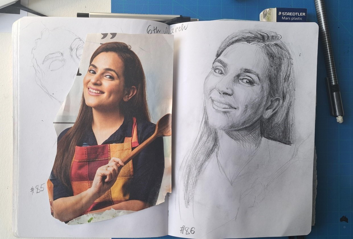 Learning portrait drawing. | Skillshare Student Project