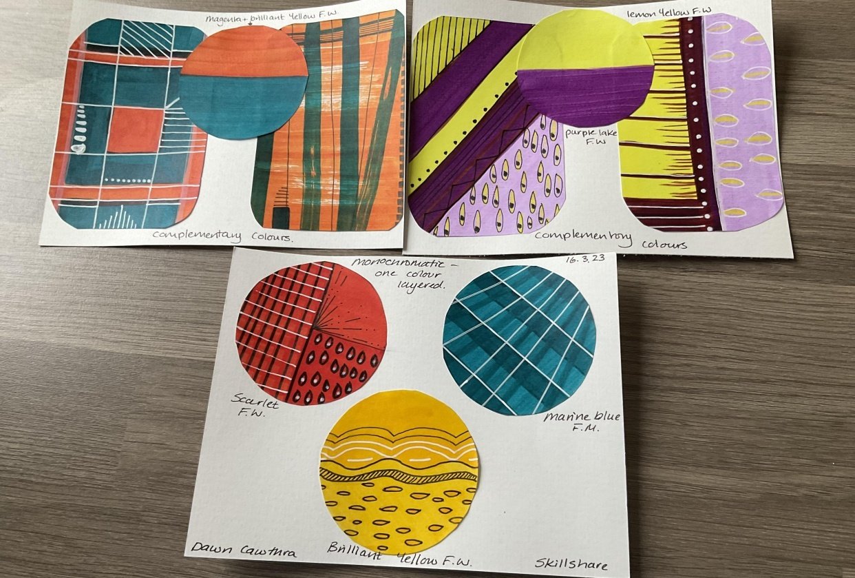 Colour theory circles n squares! | Skillshare Student Project