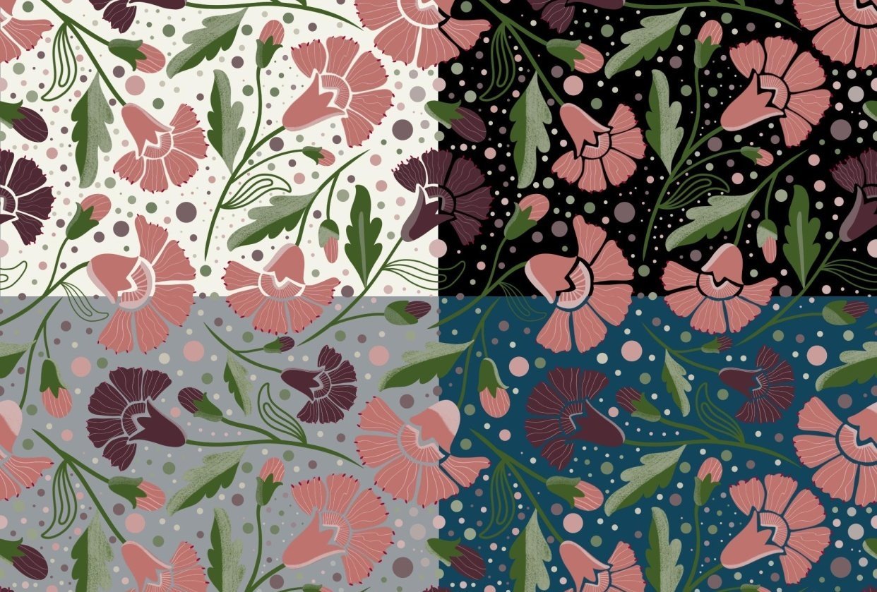 Wild flower pattern | Skillshare Student Project