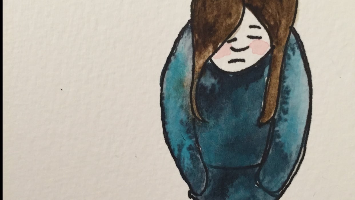 Watercolor Girl--Feeling Blue | Skillshare Student Project