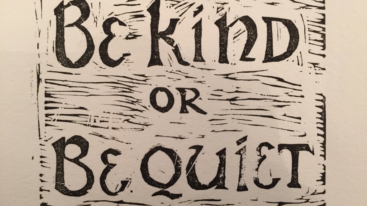 "Be Kind" block print | Skillshare Student Project