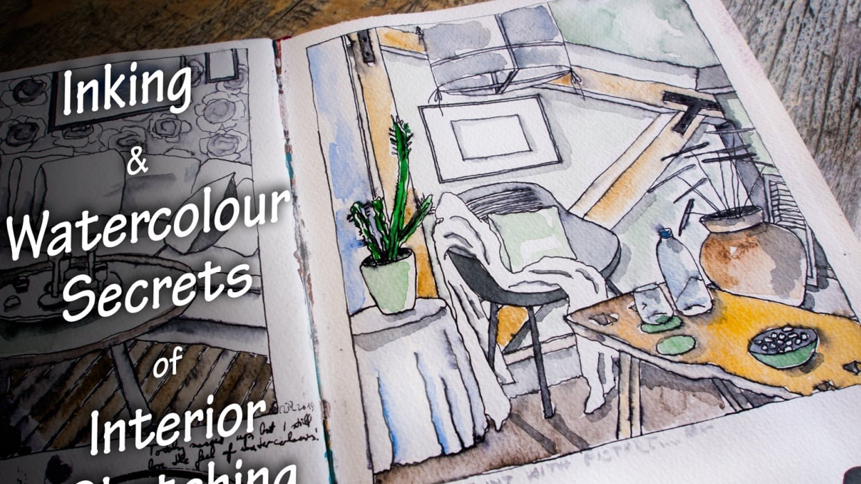 Inking & Watercolour Secrets of Interior Sketching | Skillshare Student Project
