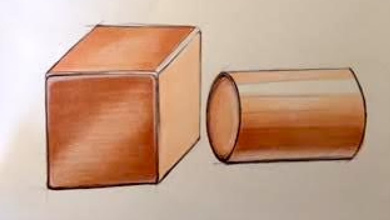 Cube and cylinder | Skillshare Student Project