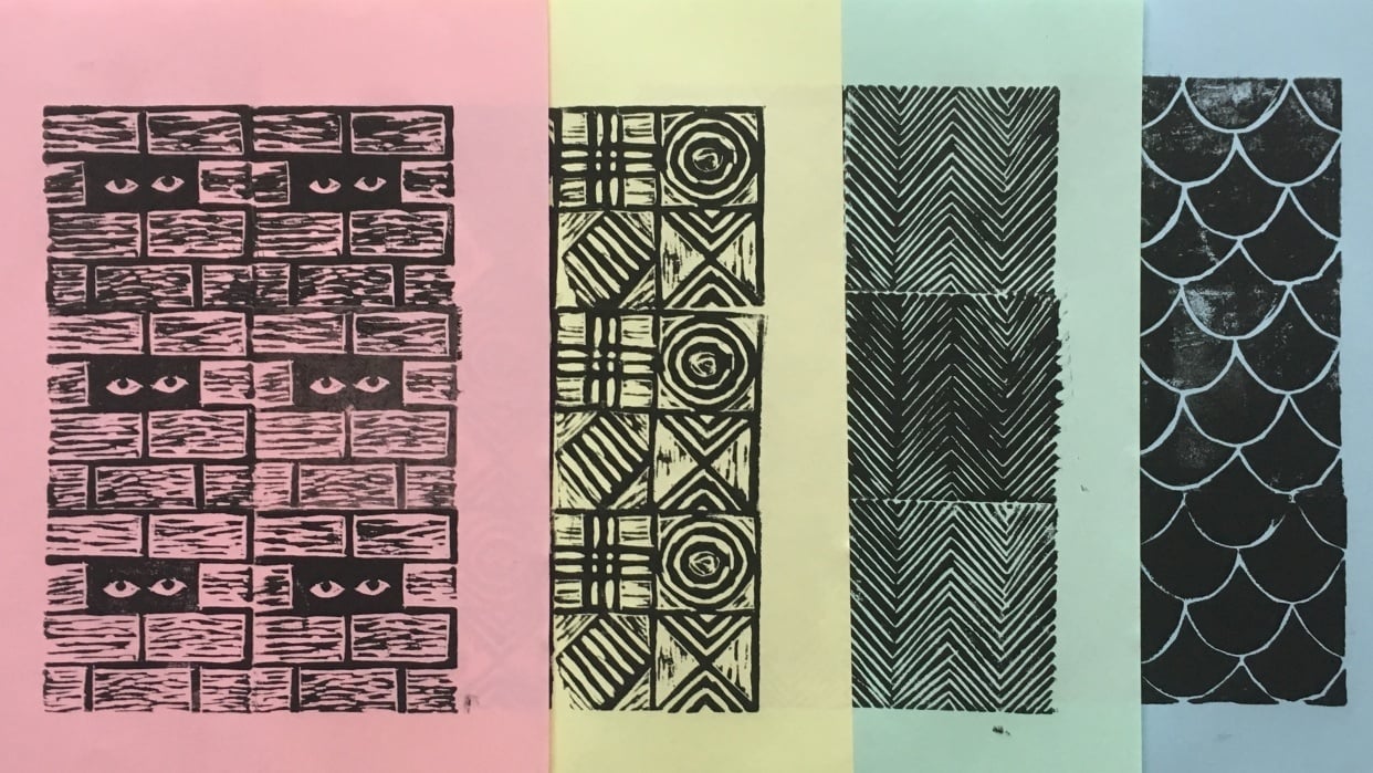 Geometric Linocut Patterns | Skillshare Student Project