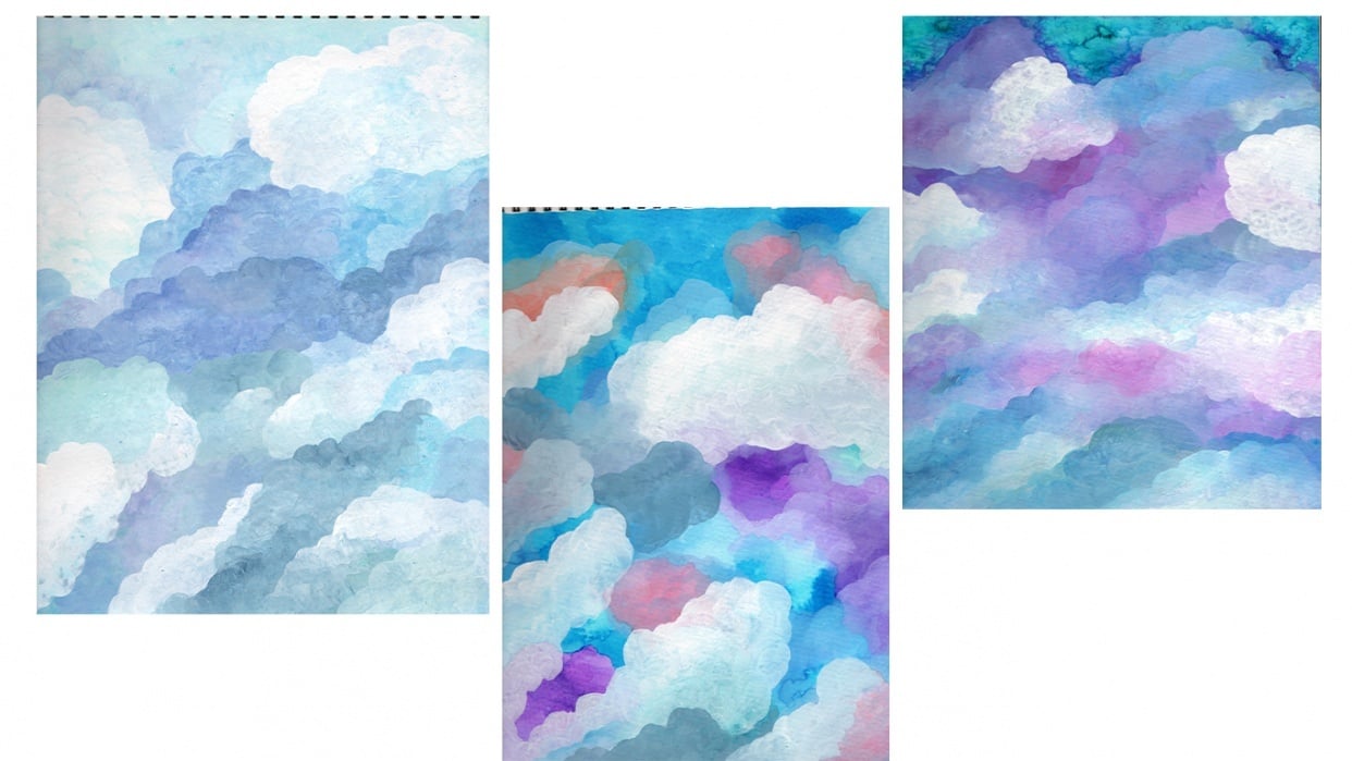 Clouds with white ink | Skillshare Student Project