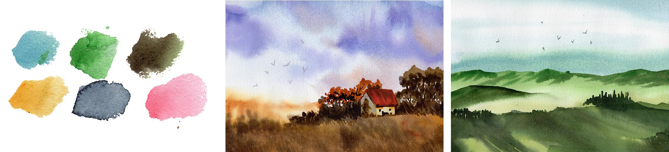 Paisajes de acuarela: desarrolla una rutina pintando 1 capa al día ...
