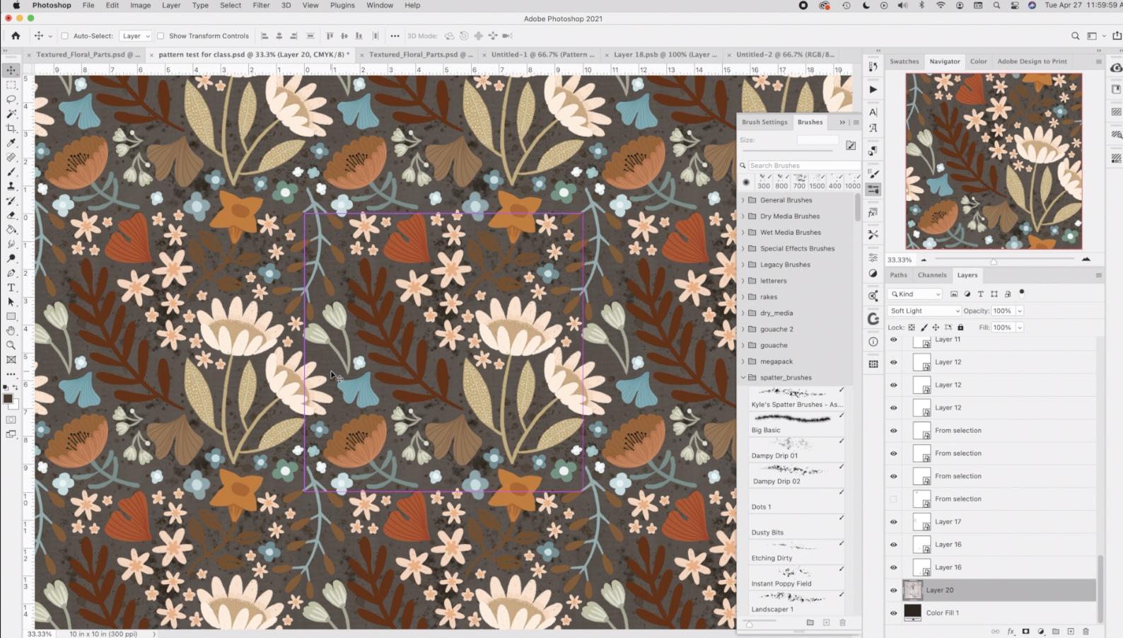 The New Pattern Preview in Photoshop 2021 - Using Pattern Preview to ...