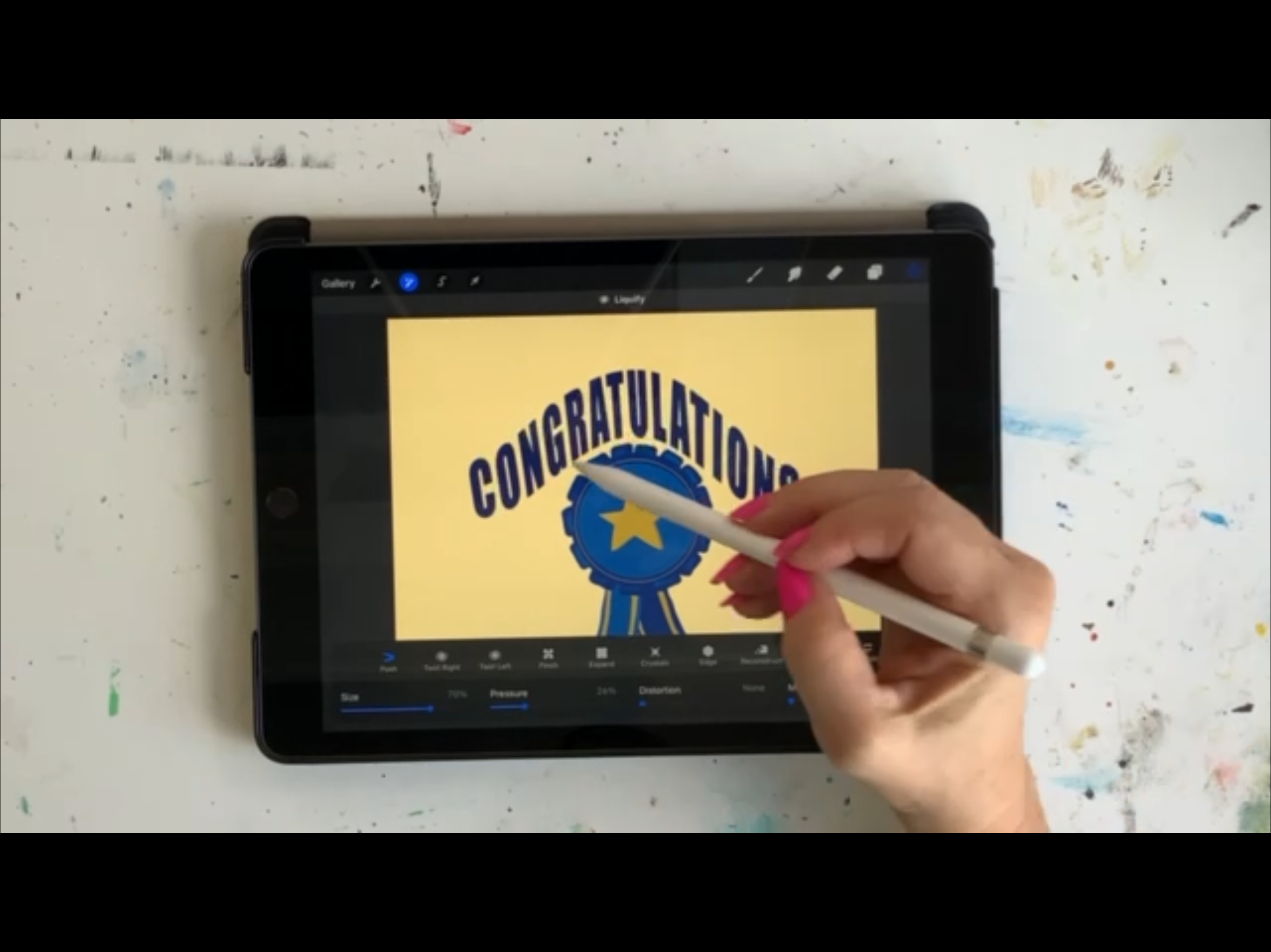 Curve Text in Procreate with the Quick & Easy Liquid Method | Laura ...