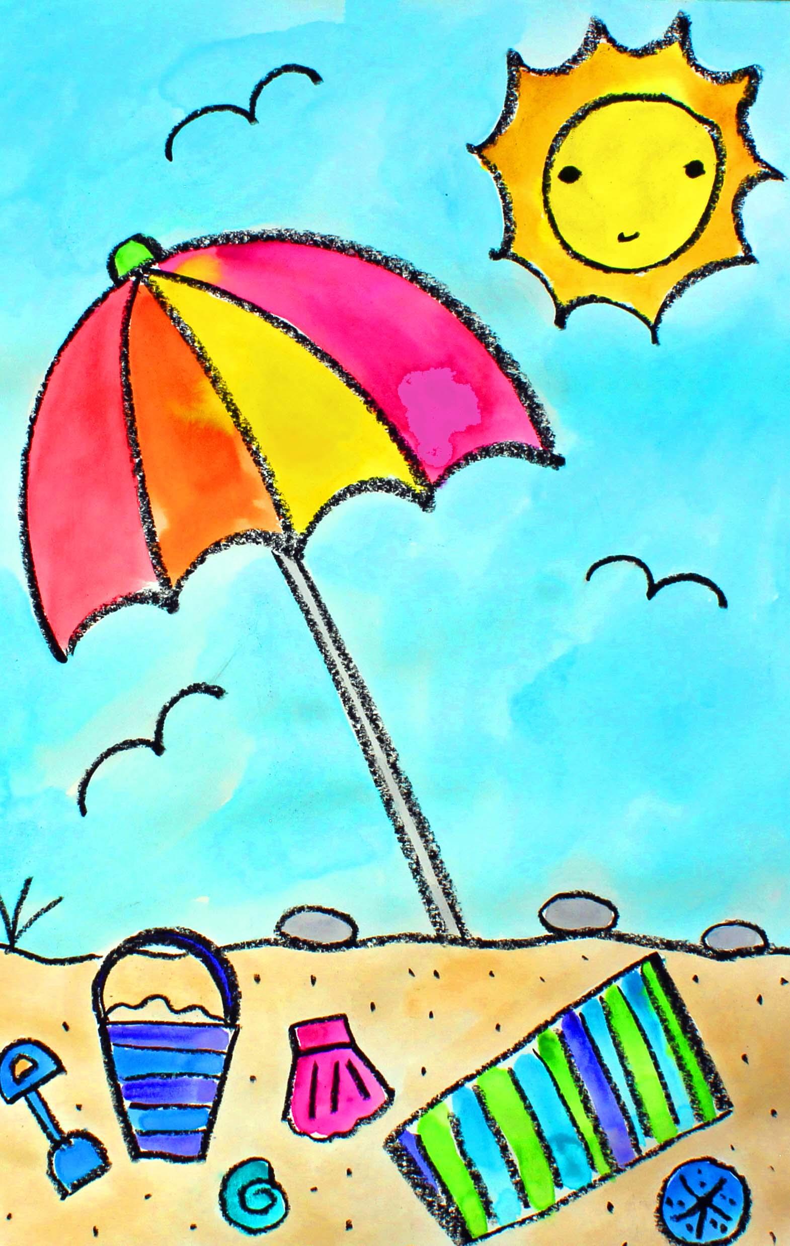 Art Lesson For Kids Beginners Drawing And Watercolor Painting A