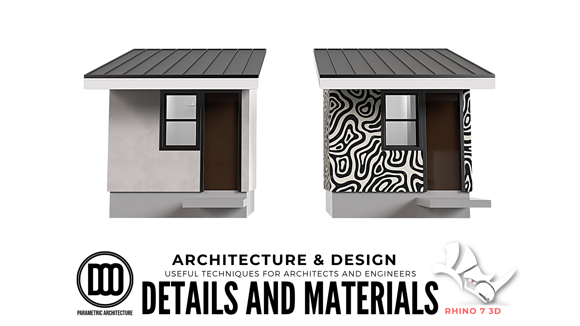 Rhino 3D Exterior Details And Materials For Architectural Modeling