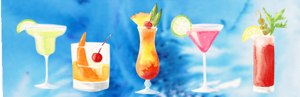 How to Paint Watercolor Cocktails: Top 5 Popular Beverages | Volta ...