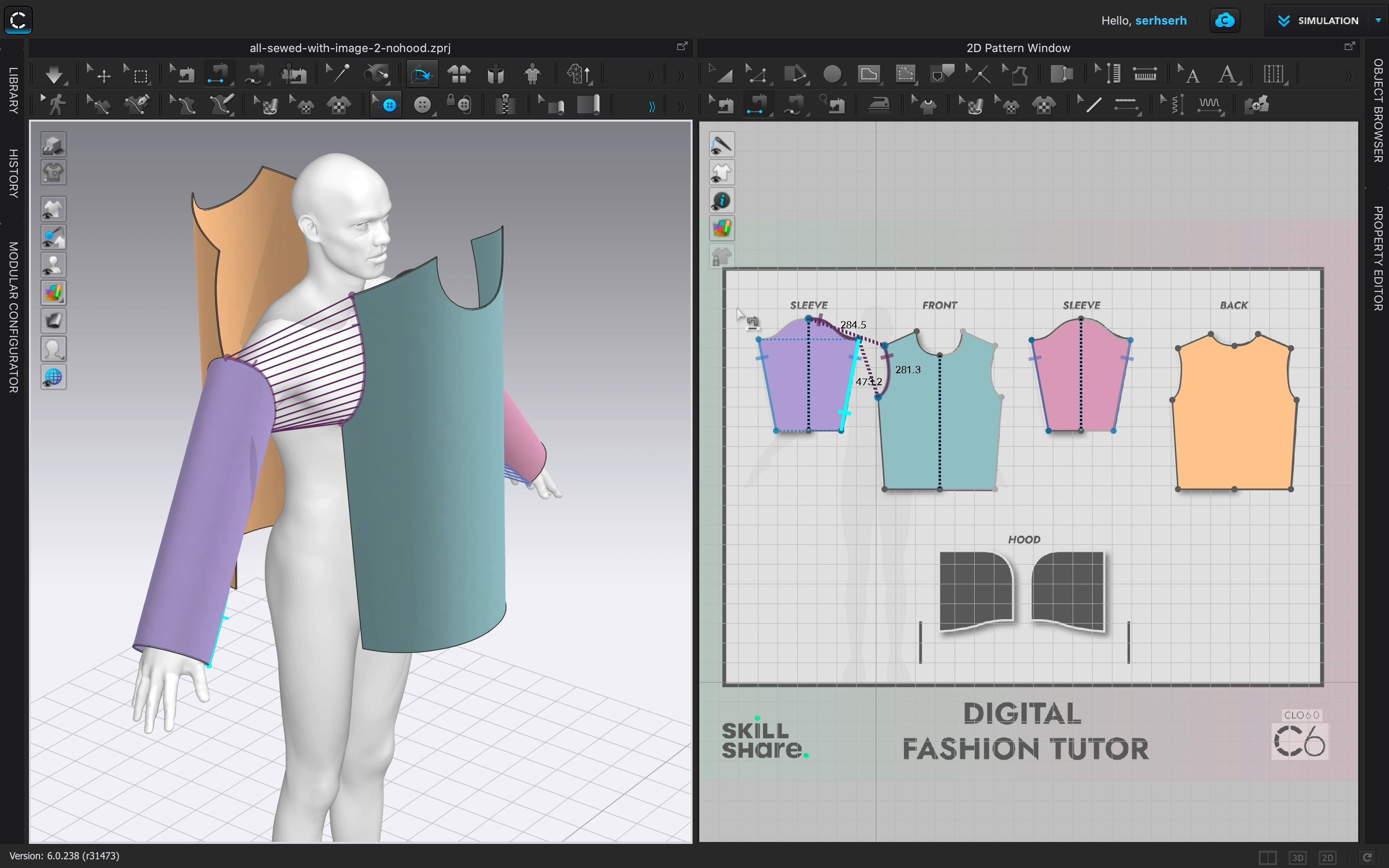 3D Clothes Clo 6 0 Basics Digital Pattern Making CAD Flats 