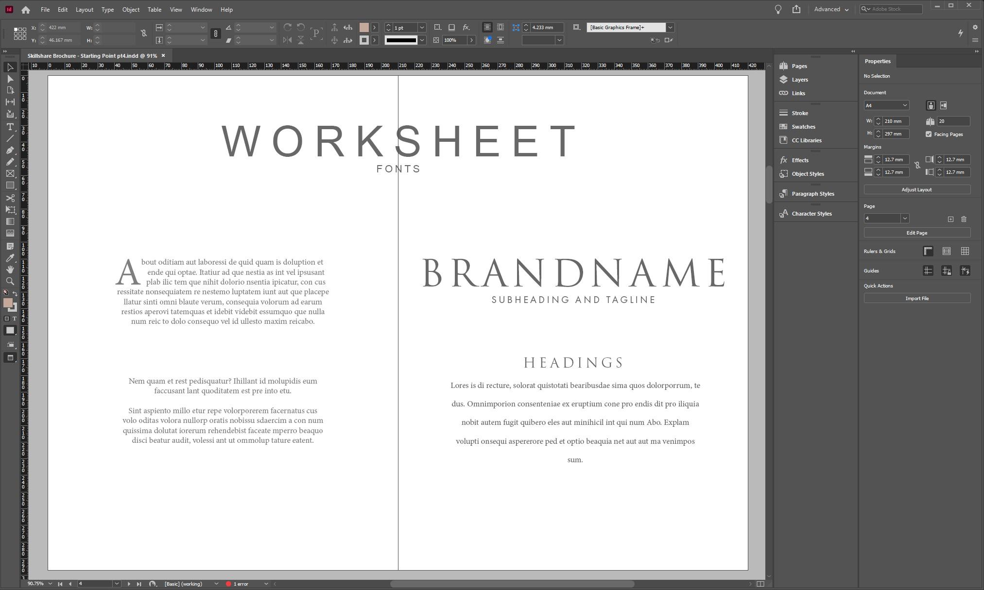 Create a Luxury Brochure in Adobe InDesign | Jason Miller | Skillshare